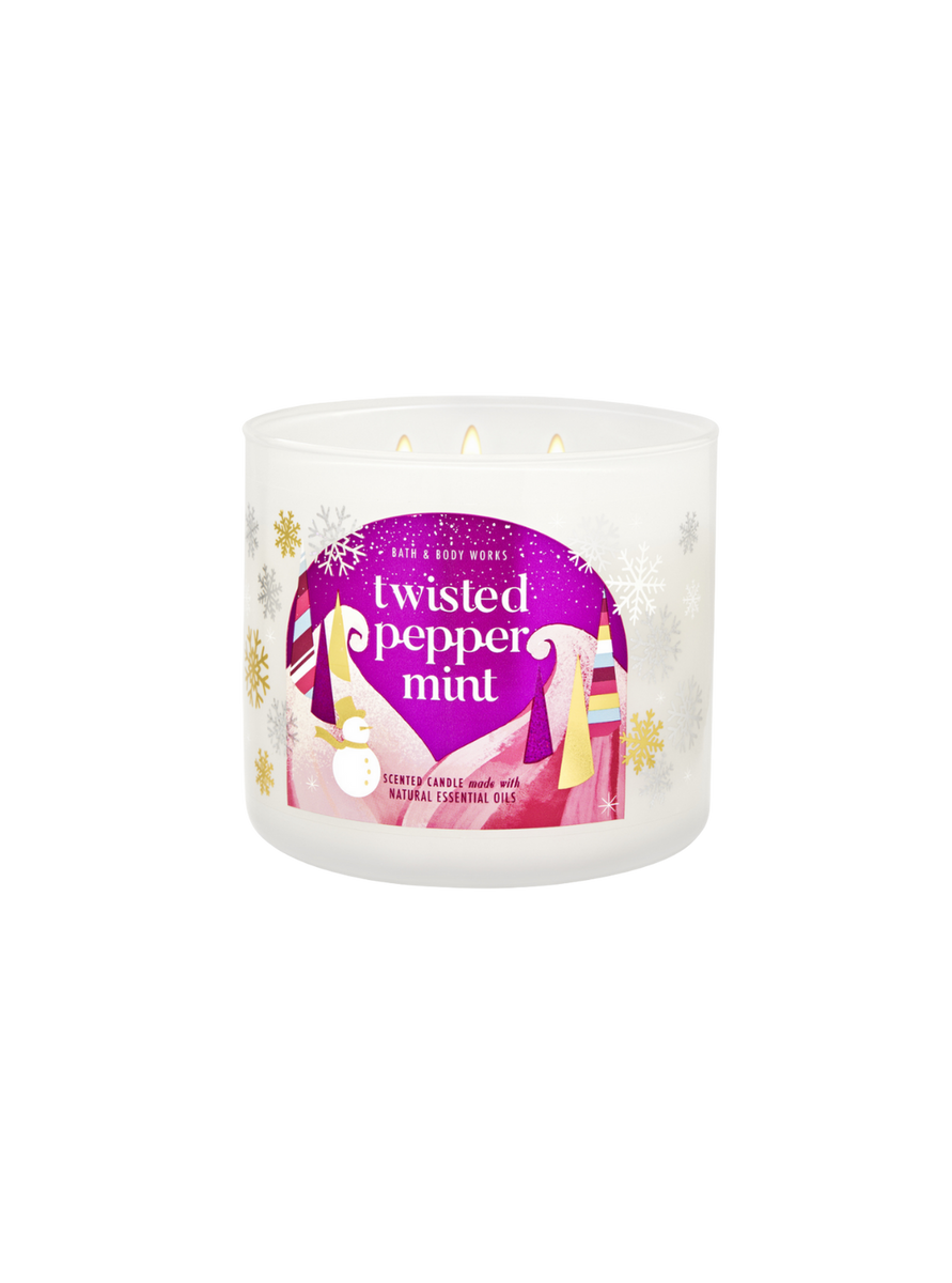 Bath & Body Works - Twisted Peppermint - 3-Wick Candle 411g – TOPSHELF